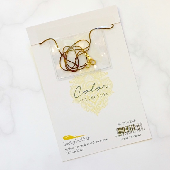 Lucky Feather | Jewelry | Lucky Feather Yellow Strength Necklace | Poshmark